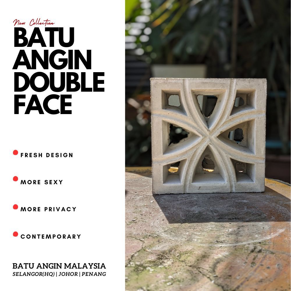 NEW HOT DOUBLE FACE BATU ANGIN Ventilation Block Breeze Block Batu ...