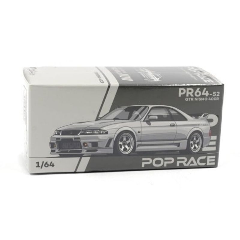 1/64 Pop Race Skyline GT-R R33 400R (White) Static Display Scale Model ...