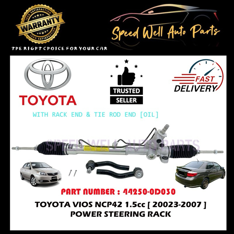 [ FULL SET 100% NEW ] TOYOTA VIOS NCP42 1.5cc POWER STEERING RACK ...