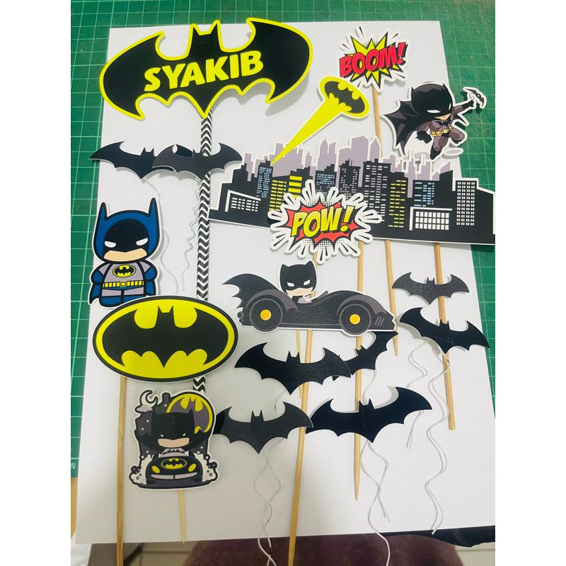 KEK TOPPER BATMAN (BOLEH EDIT NAMA) | Shopee Malaysia