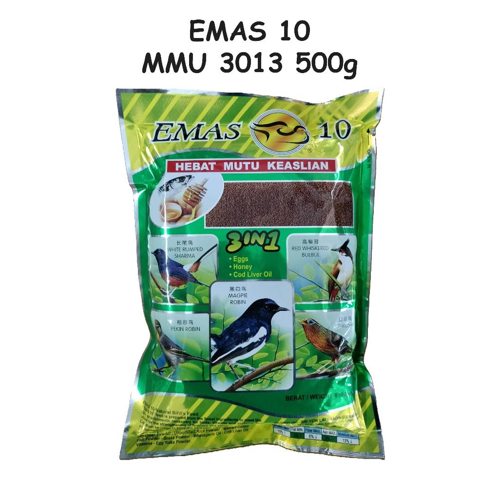 EMAS 10 MMU 3013 (3 in 1) Bird Feed with Worm 500g / Makanan Burung ...