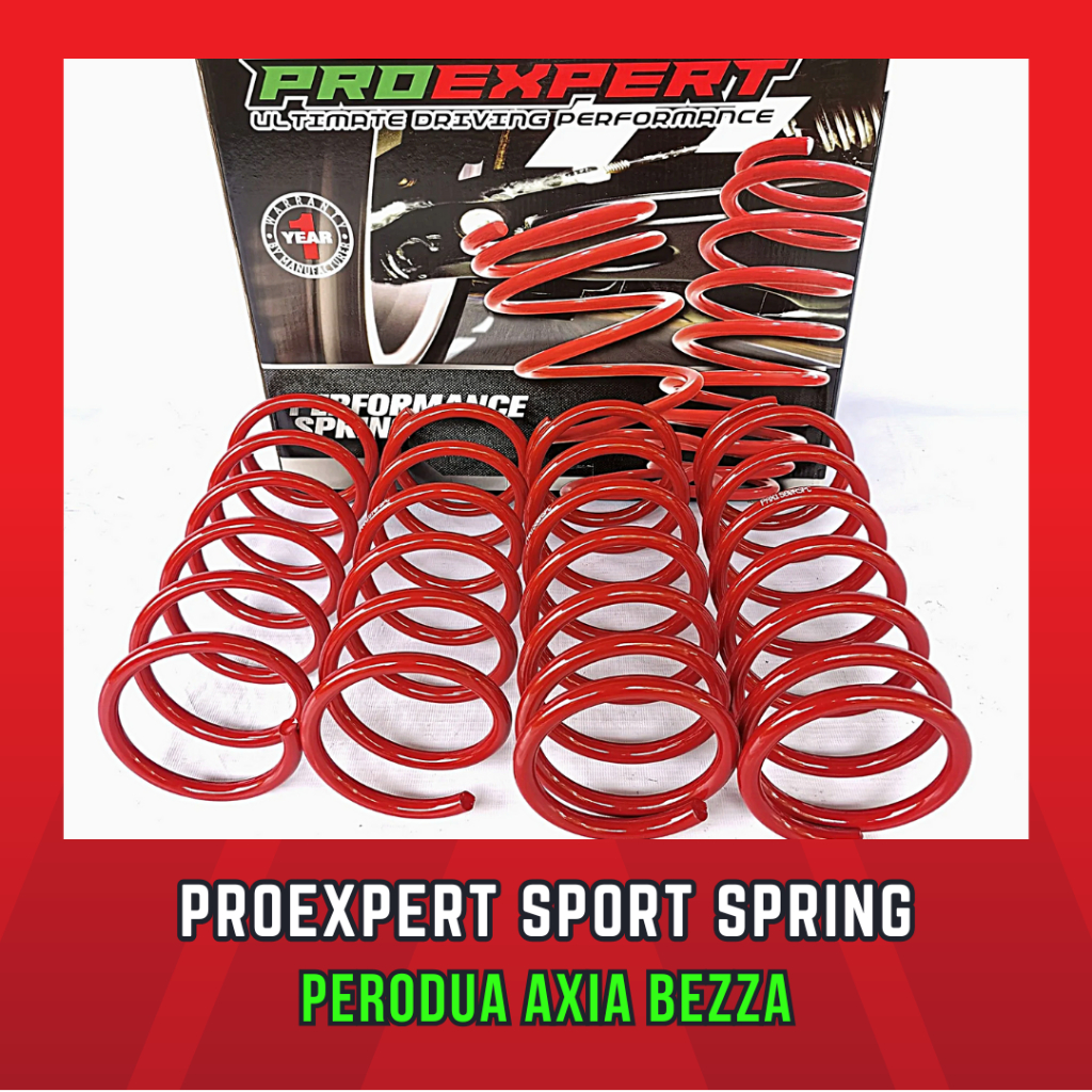 PERODUA AXIA BEZZA / AXIA 2023 LOWERED SPORT SPRING PROEXPERT | Shopee ...