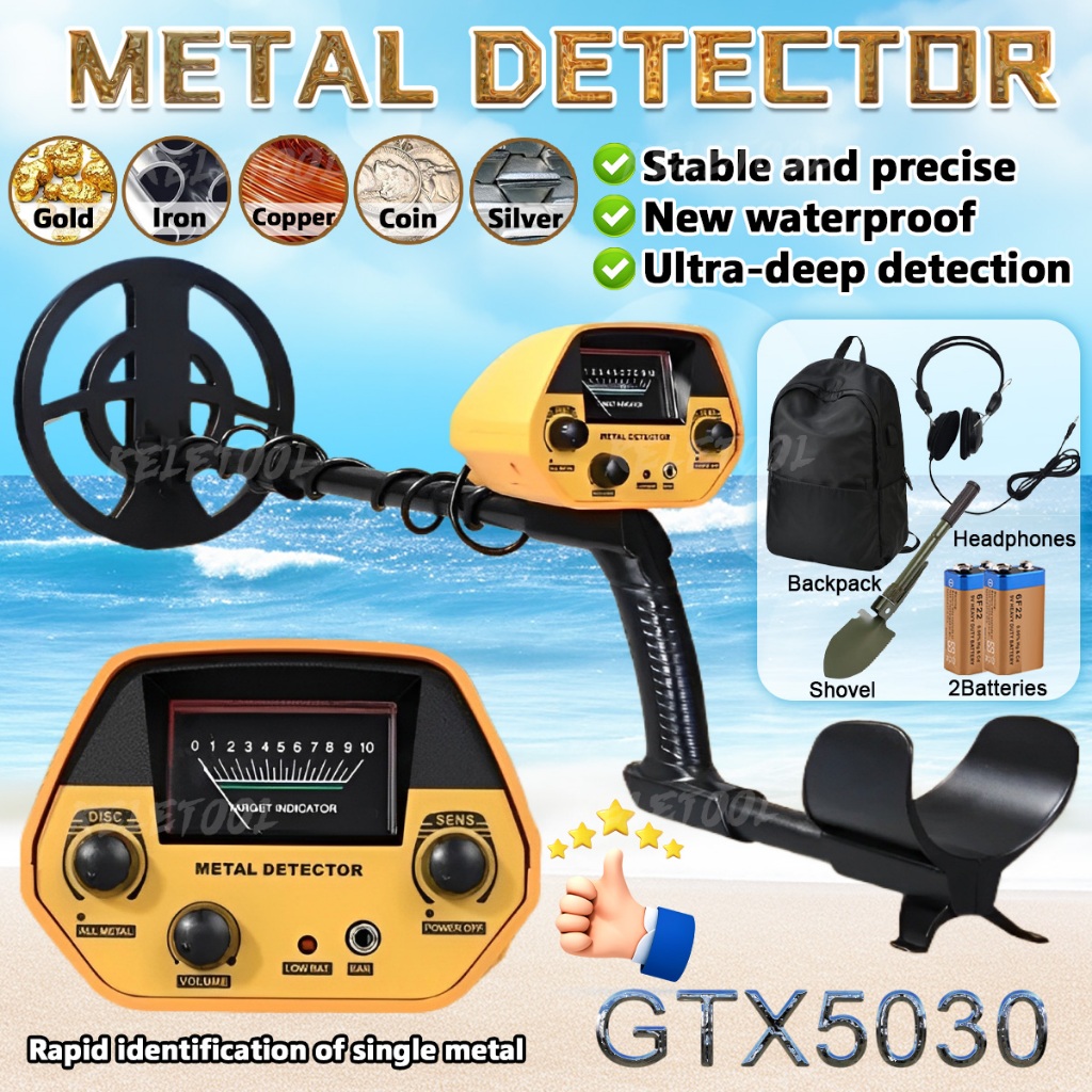 GTX5030 Metal Detector High Precision Metal Finder Handheld Treasure ...