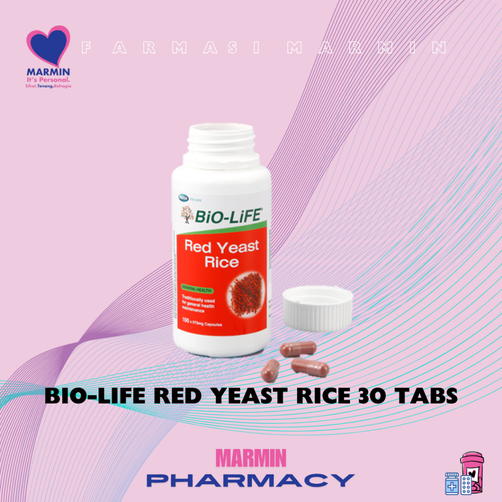 BIO-LIFE RED YEAST RICE 30'S SUPPLEMENT KOLESTROL | Shopee Malaysia