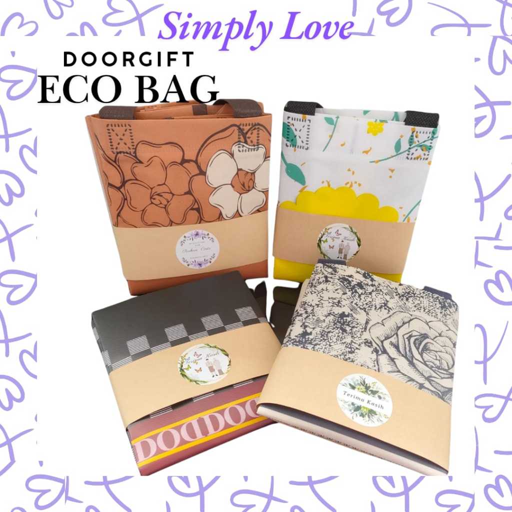 Doorgift Beg ECO Bag Recycle Bag Door Gift Kenduri Reusable Tote Bag ...