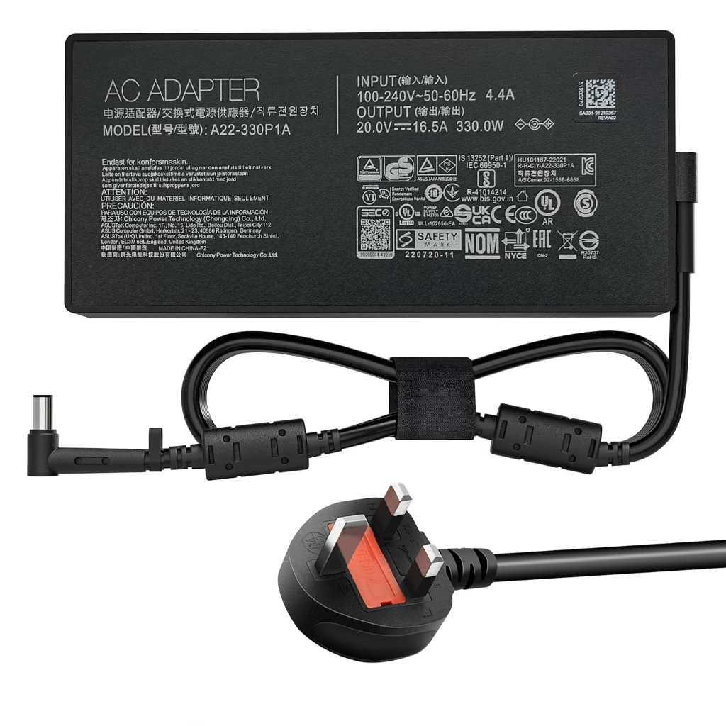 Asus Rog A21-330P1A/A22-330P1A 20V 16.5A 330W AC Adapter Charger (6.0mm ...