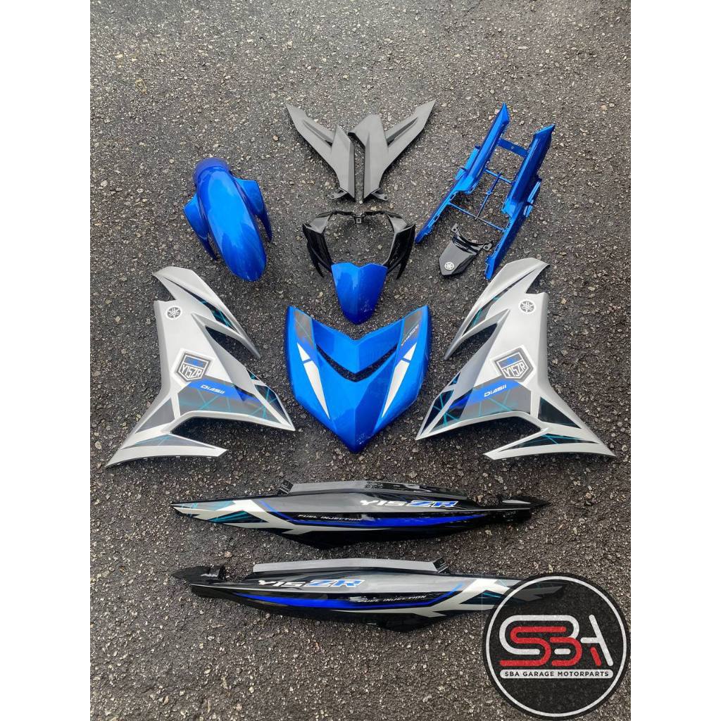 COVERSET BODYSET YAMAHA Y15 Y15ZR YSUKU V1 V2 ORIGINAL HLY VELOZI MS1 VPBC5 BIRU SILVER MATT ...
