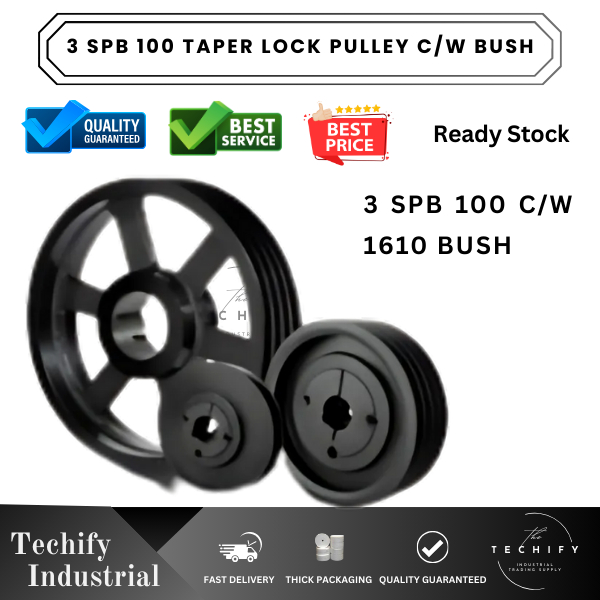 Taper Lock Pulley 3SPB100 C/W 1610 BUSH THREE LAYER SPB V Belt Pulley ...