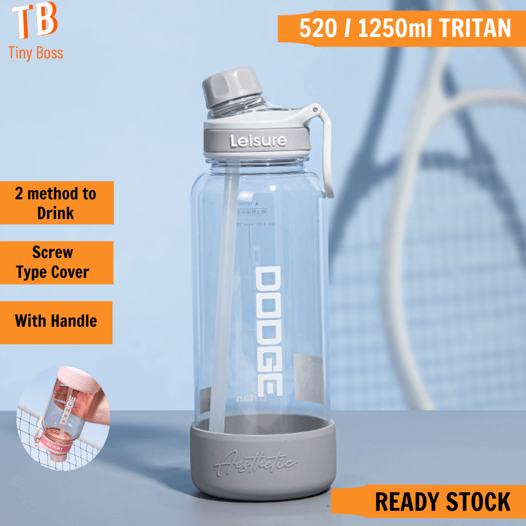 Dodge Tritan Bottle 1250ML Tritan BPA-Free Plastic Water Bottle Up to 90°C - Botol Minuman Air ...