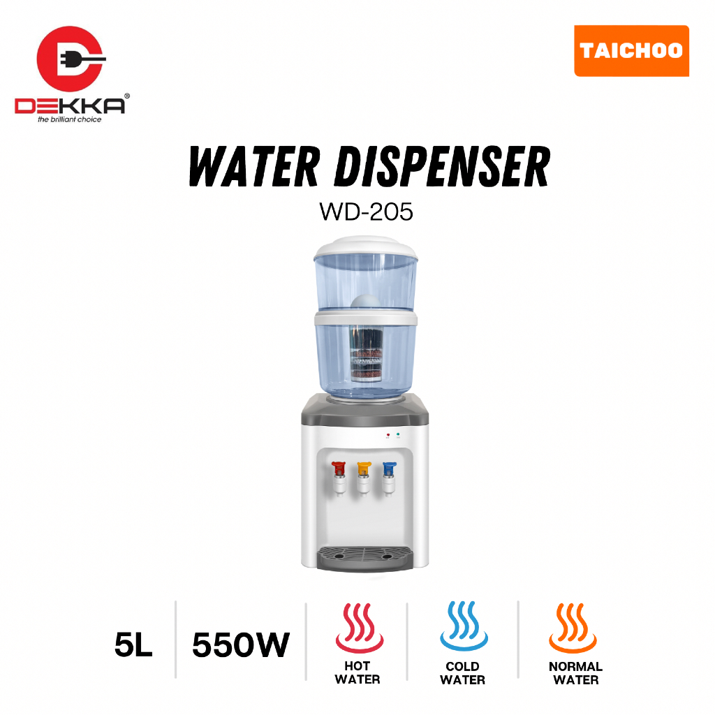 Dekka Water Dispenser 5L (Hot, Cold & Normal) WD-205 | Shopee Malaysia