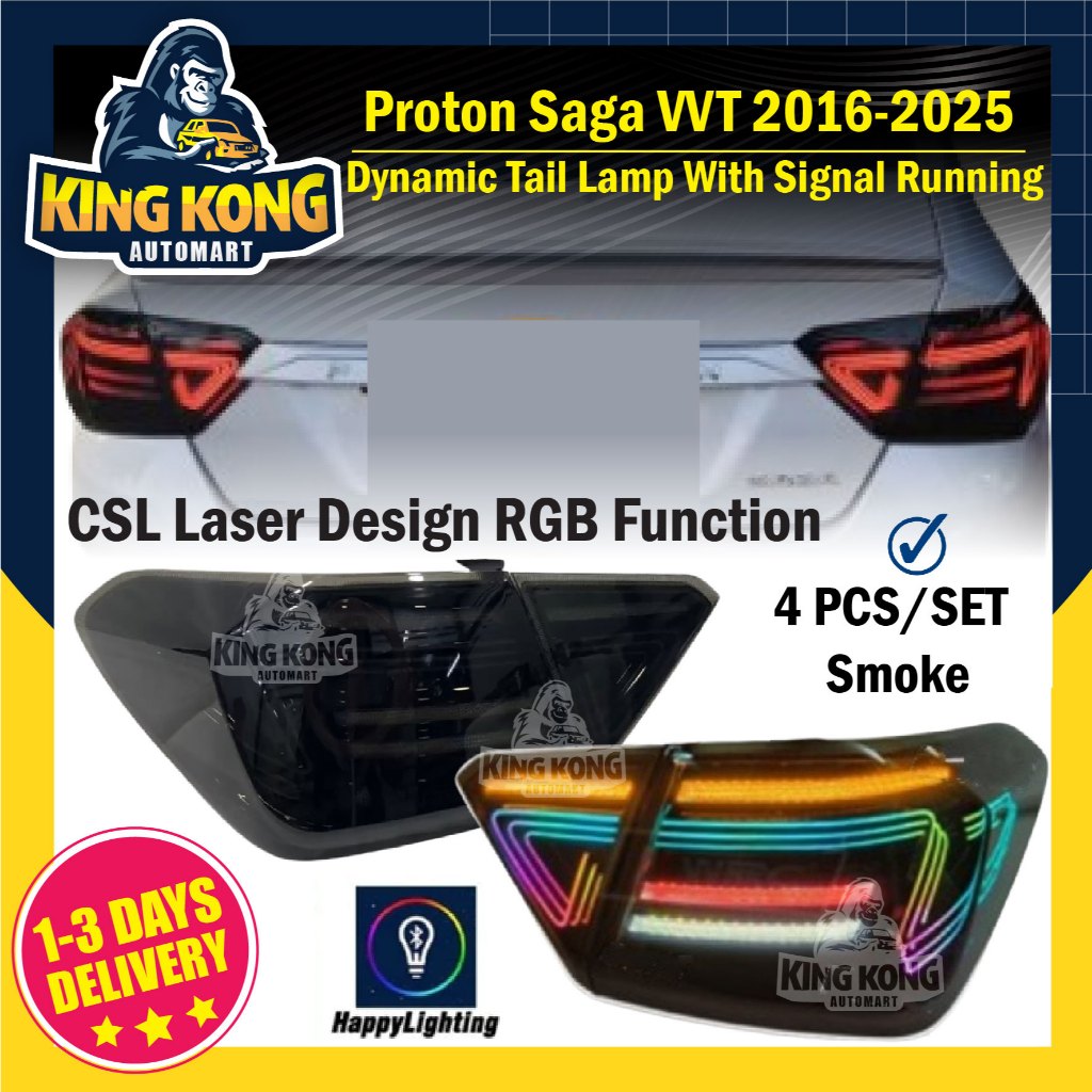 Proton Saga VVT 2016 - 2025 CSL Laser Design RGB Function Dynamic Tail ...