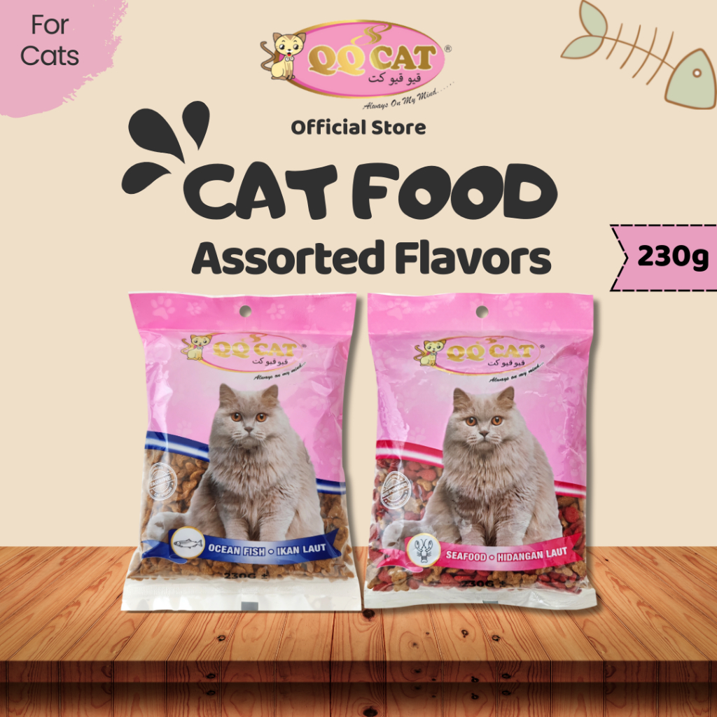 QQ Pet Nutrition Seafood Cat Food Makanan Kucing - Ocean Fish (230g ...