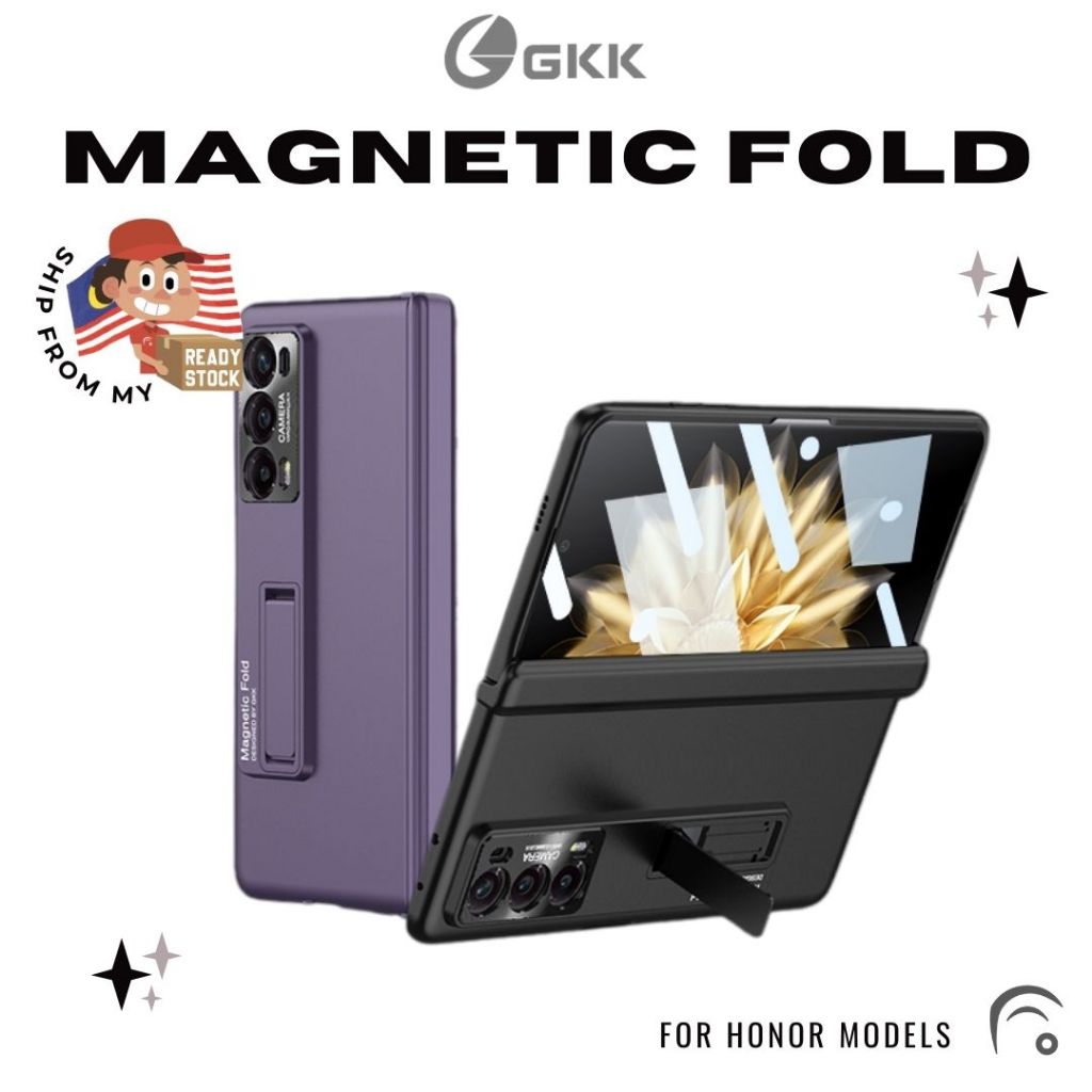 GKK Magnetic Stand Full Fold Phone Case for Honor Magic V2 VS Kick ...