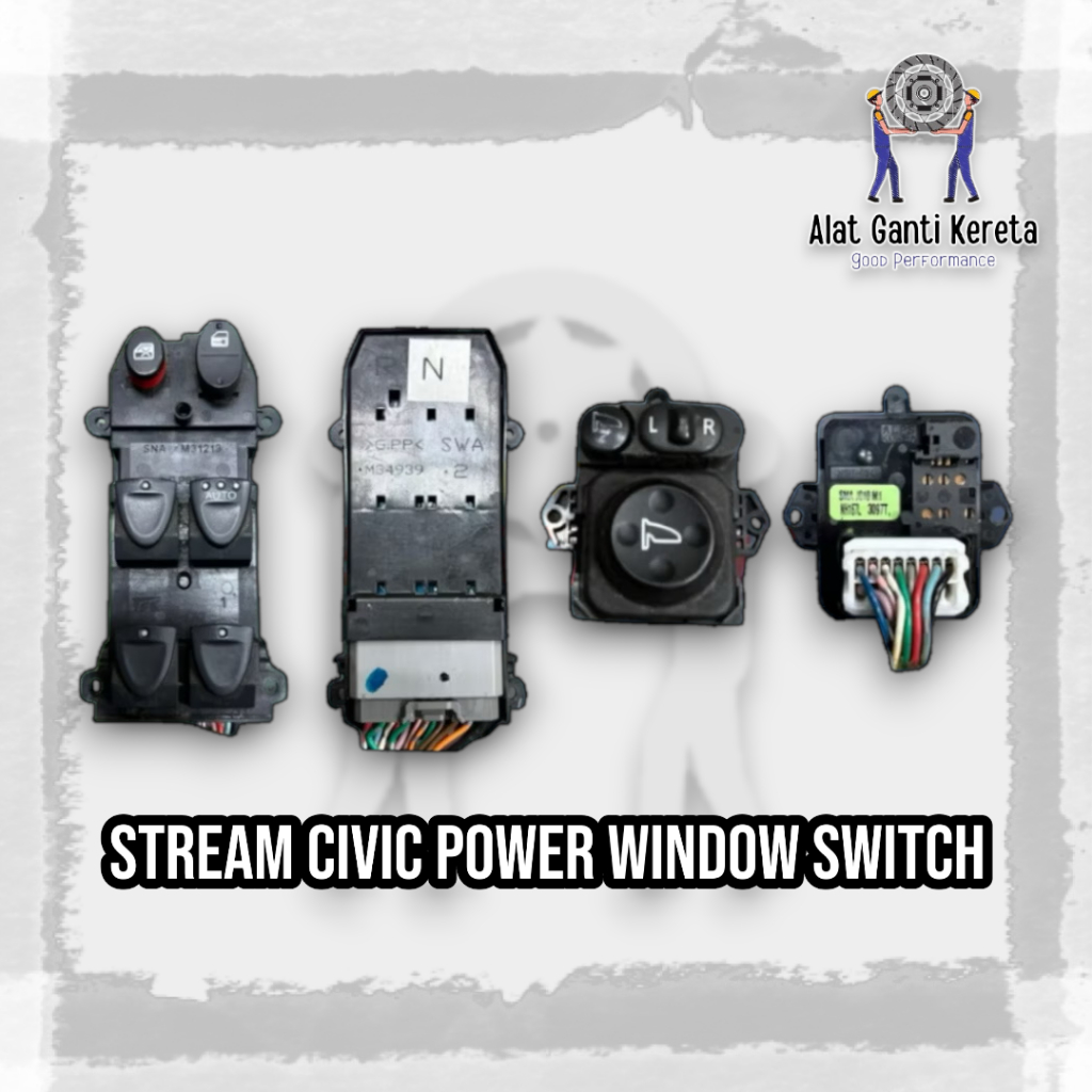 HONDA STREAM RN6 RN8/ CIVIC SNA FD POWER WINDOW MAIN SWITCH & SIDE ...