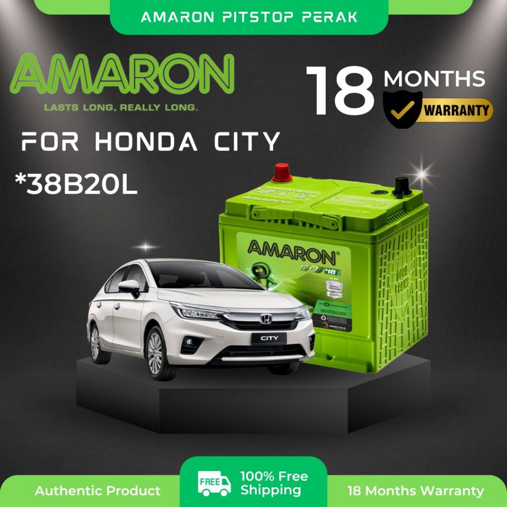 [FREE INSTALLATION] 46B20L | NS40ZL AMARON Car Battery | Honda City ...