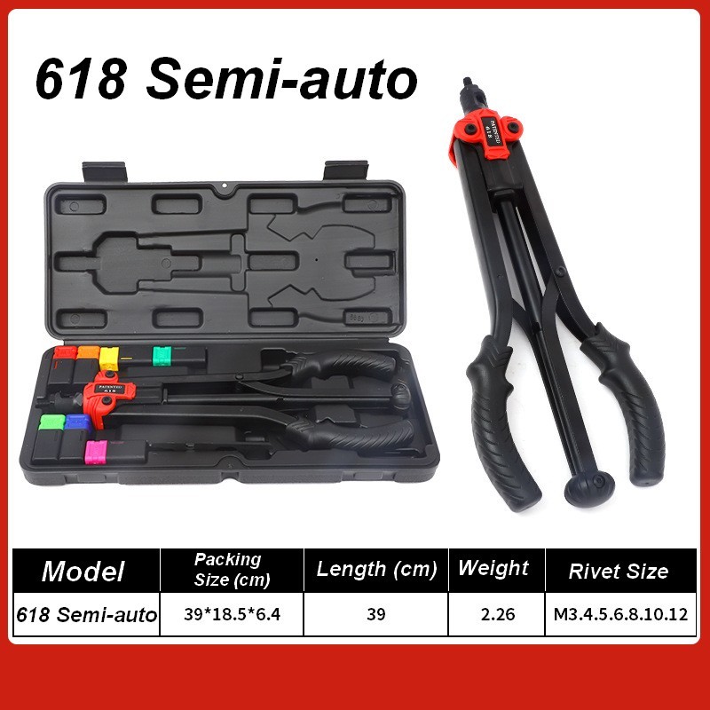 Semi-Automatic Rivet Nut Gun 618 Rivet Gun M3 M4 M5 M6 M8 M10 M12 BT614 Rivet Tool Revet 304 ...