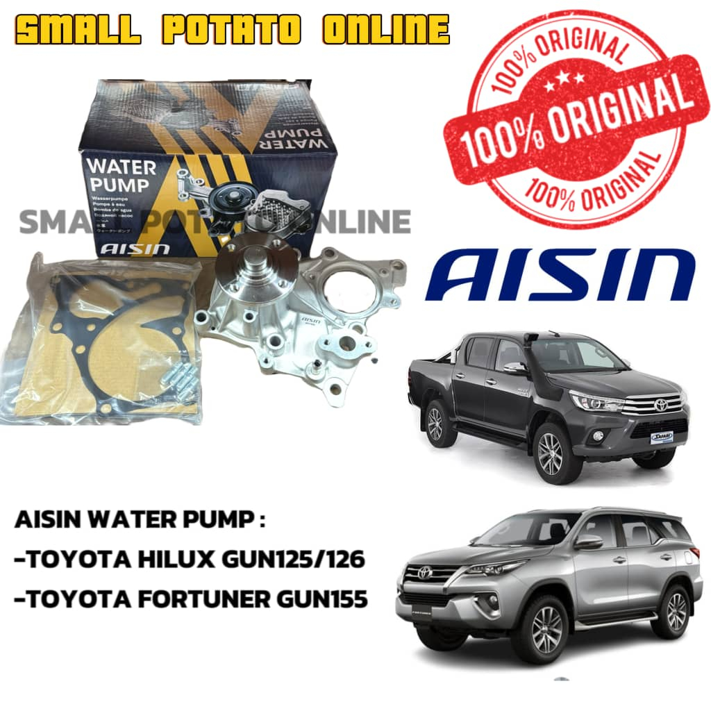 [100% GENUINE]AISIN WATER PUMP TOYOTA HILUX GUN125/126, FORTUNER GUN155 ...