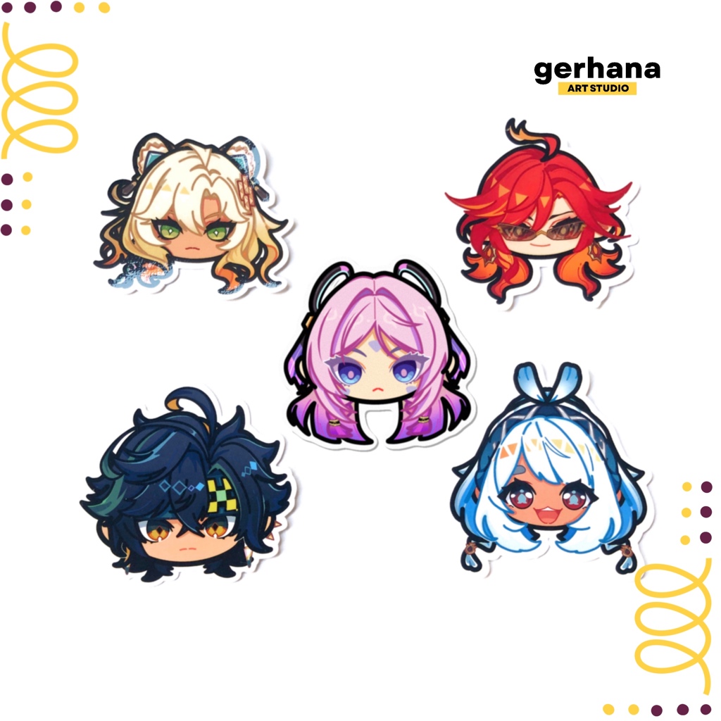 Genshin Impact Chibi Sticker | Mavuika Xilonen Kinich Mualani Citlali ...