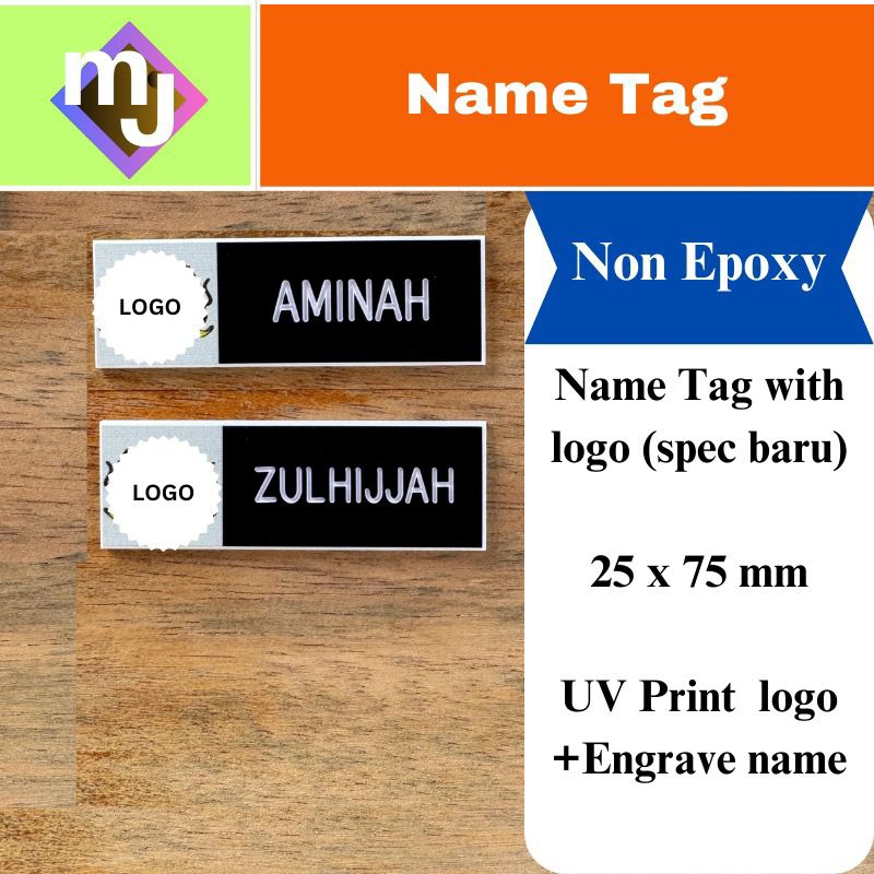 name tag/Engraving/logo / saiz standard 25x75mm | Shopee Malaysia