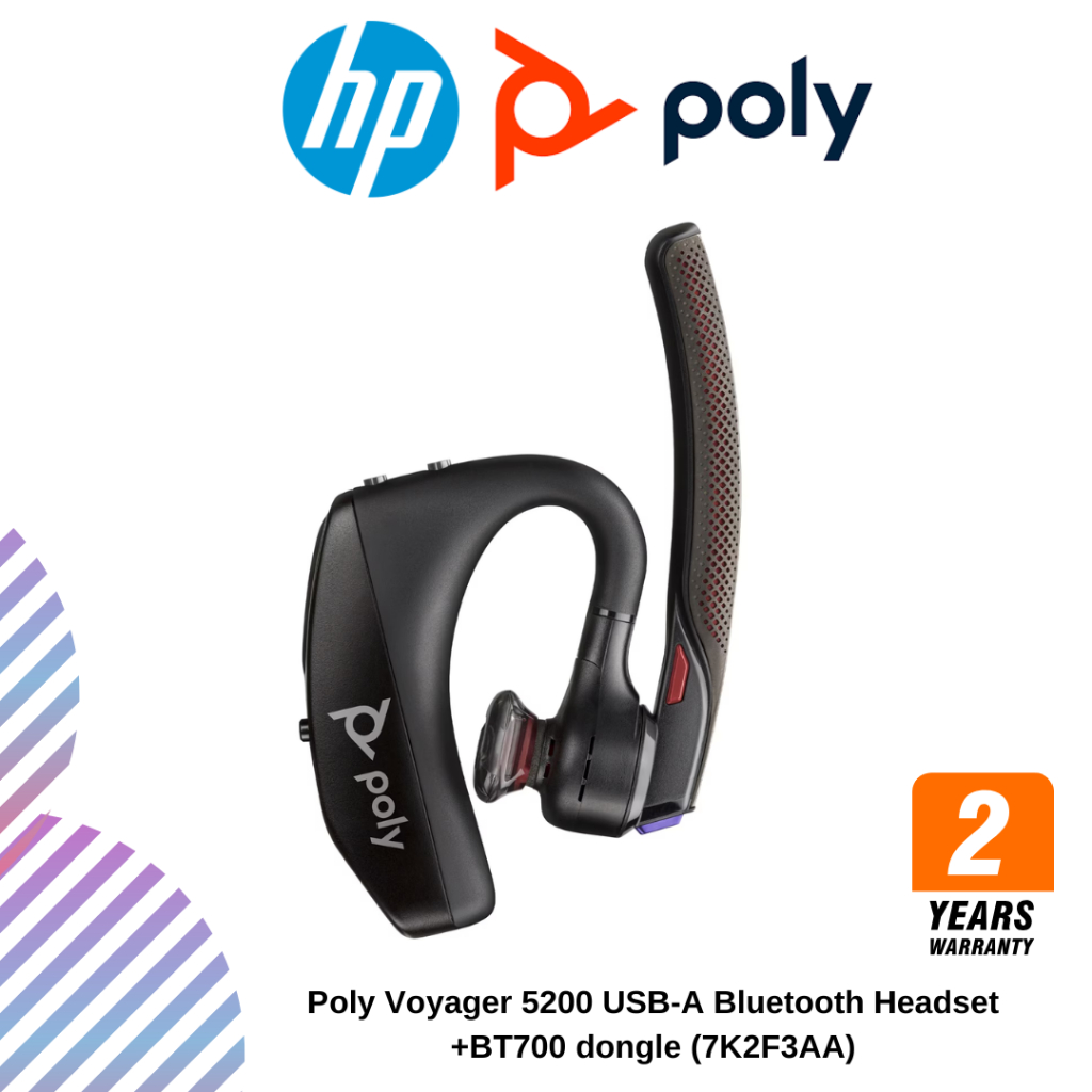 Poly Voyager 5200 USB-A Bluetooth Headset +BT700 dongle (7K2F3AA ...