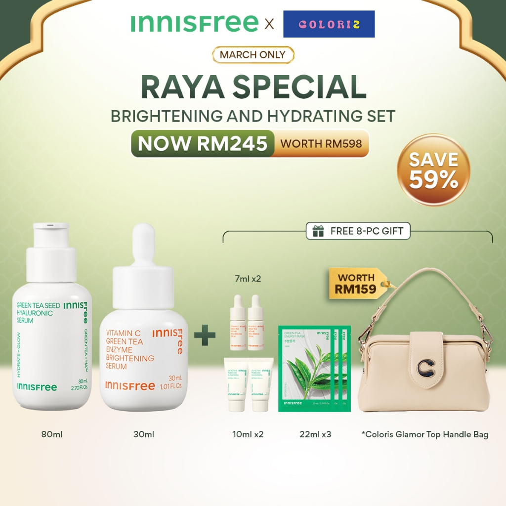 [Raya Special INNISFREE x Coloris] Brightening and Hydrating Set (RM245 ...