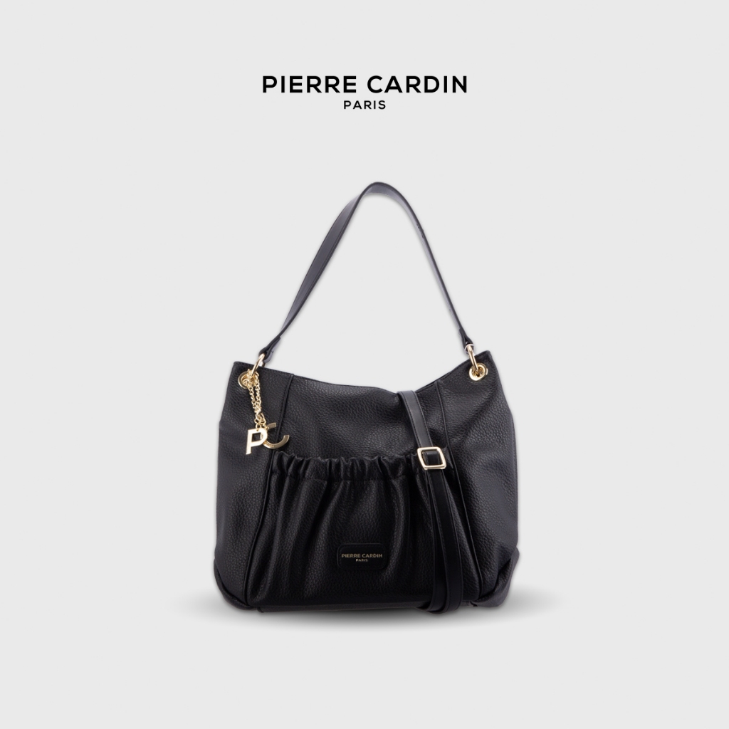 Pierre Cardin Ladies Ruched Front Pocket Shoulder Bag | Shopee Malaysia