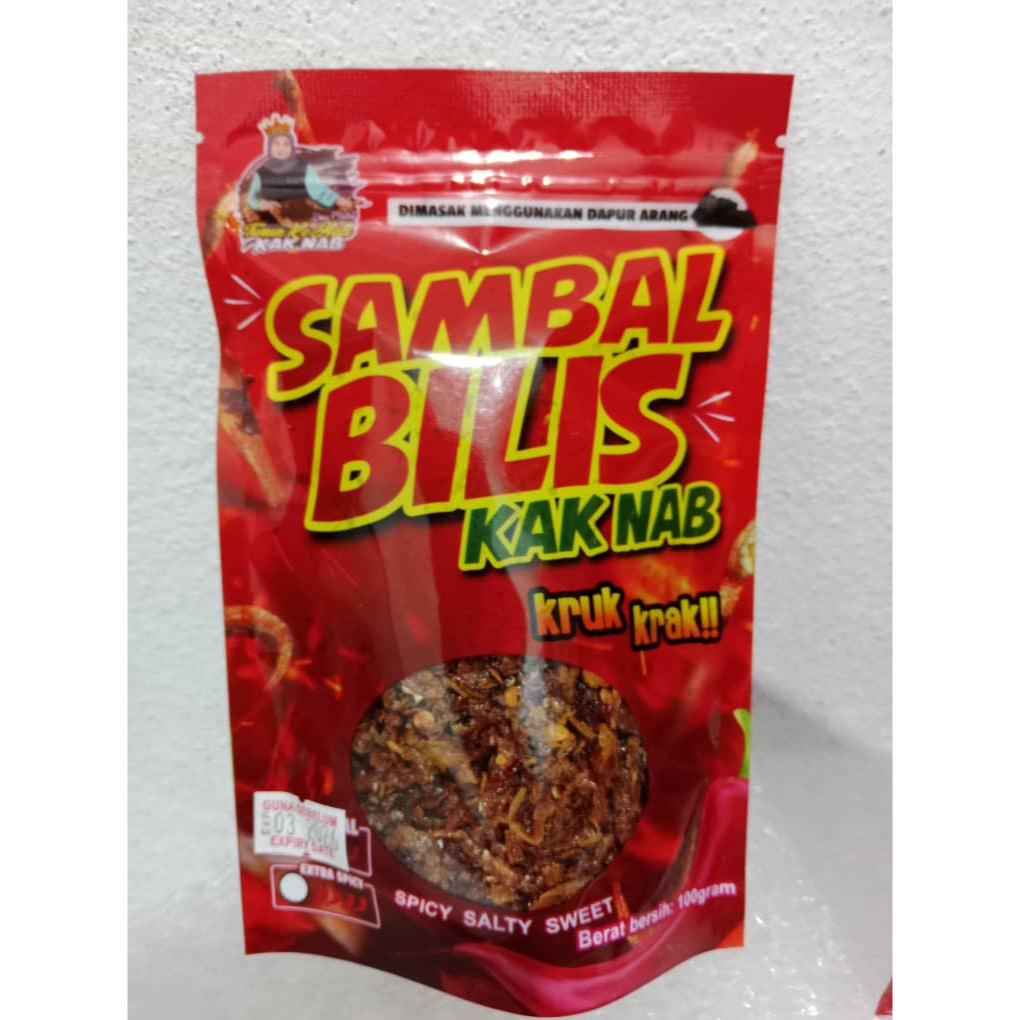 MINI SAMBAL IKAN BILIS SPICY BY KAK NAB(100GRAM) | Shopee Malaysia