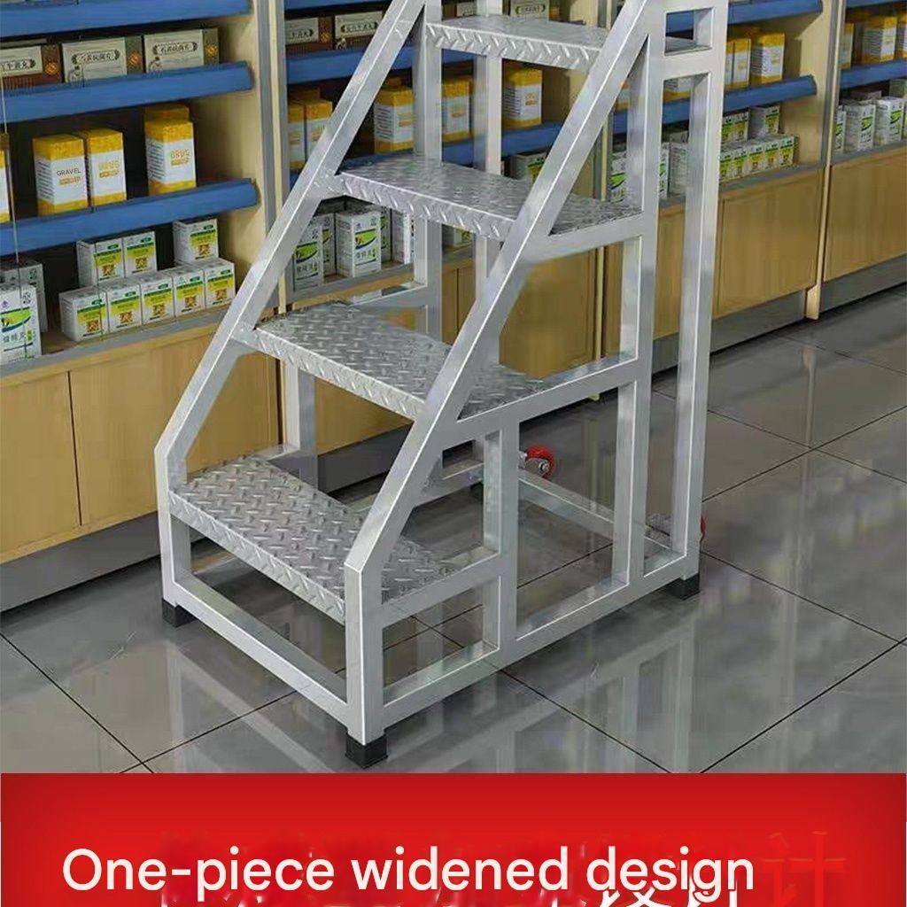 Climbing mobile platforms, shelves, ladders, warehouses, pick-up stairs ...