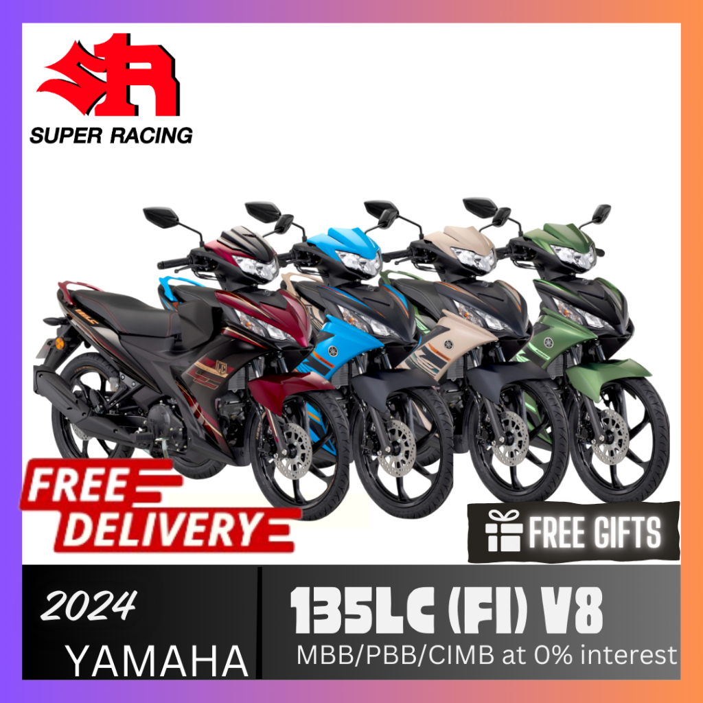 YAMAHA 135LC FI 135LC V8 135 LC (UNREGISTERED) CYAN / WHITE / NAVY BLUE / SE BLUE BUATAN 2024 ...