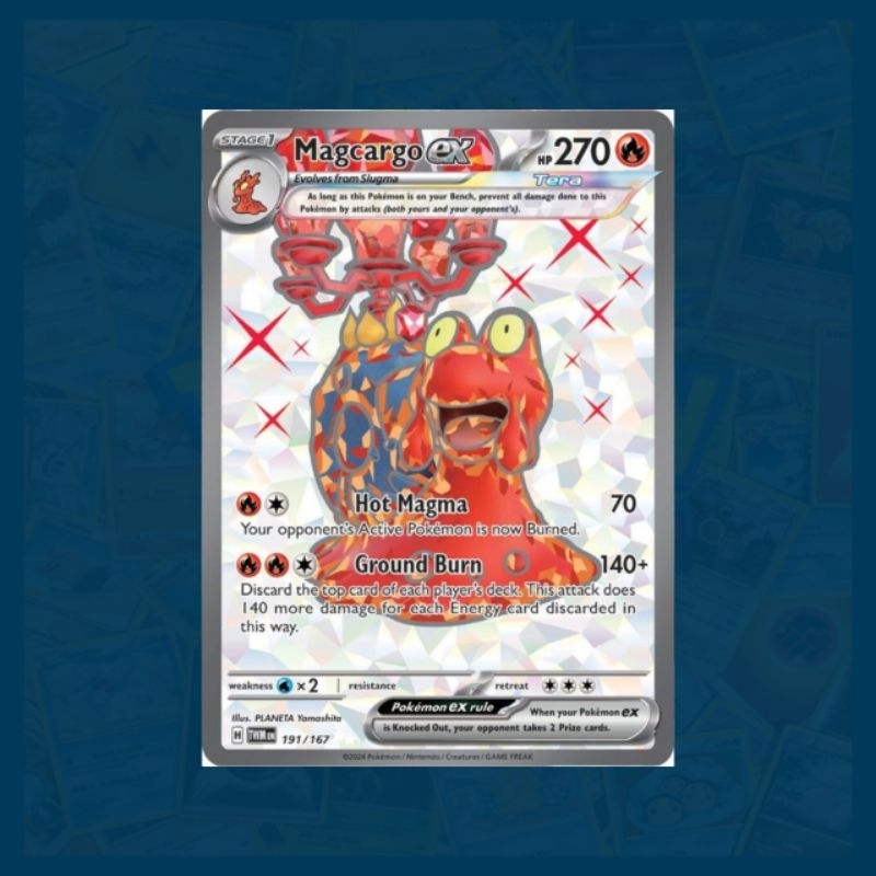 Magcargo Ex (191/167) Full Art | Twilight Masquerade | Pokemon TCG Card ...