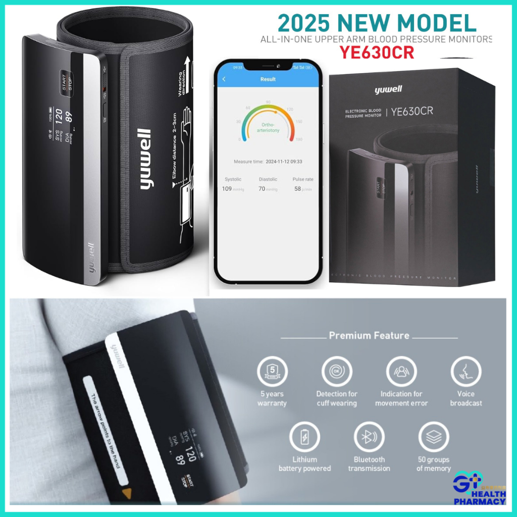 [NEW ARRIVAL] Yuwell Electronic Blood Pressure Monitor YE630CR (rechargeable and portable ...