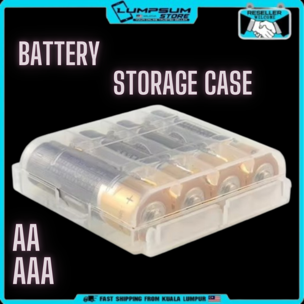 (lumpsumstore) Battery Storage Case for AAA / AA Hard Plastic Battery ...