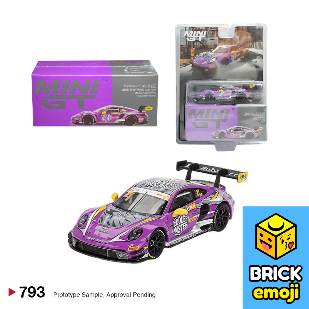 Mini GT 793 Porsche 911 GT3 R #27 HubAuto Racing 2023 FIA GT World Cup ...