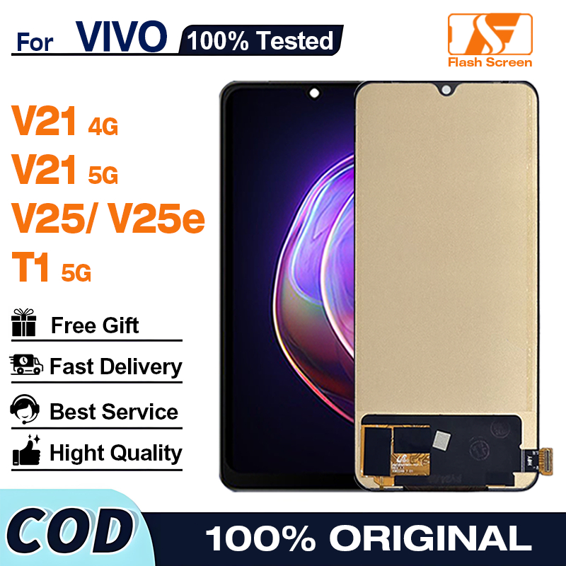 ORI LCD VIVO V21 4G/ V21 5G/ V25 5G/ V25e 4G/ T1 5G High-Quality Digitizer Assembly Replacement ...