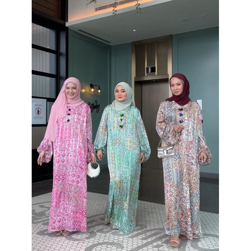 DEWI DIARY MAHANI KAFTAN BY NOSTALGIA RAYA 2025 | Shopee Malaysia