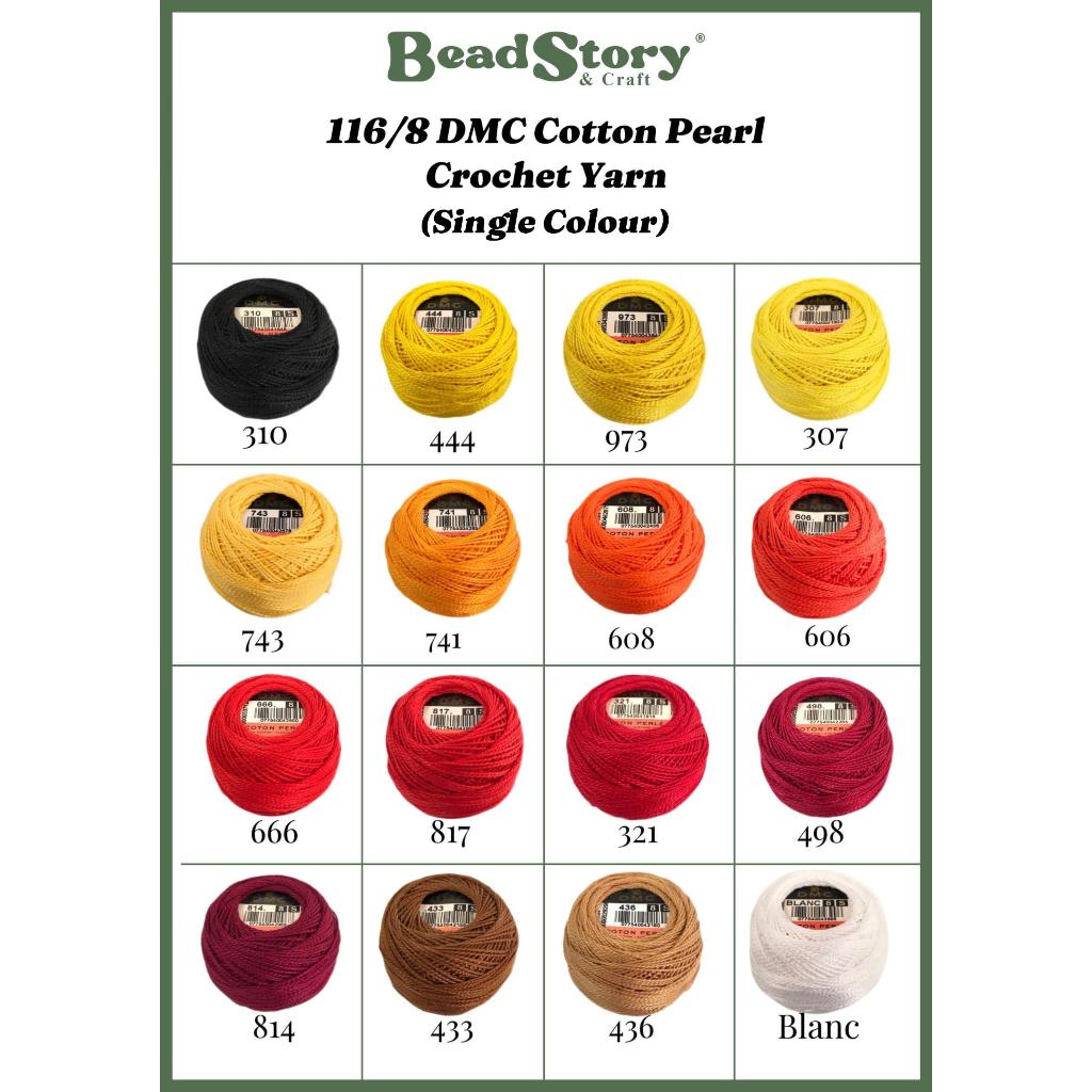 DMC ART.116/8 Crochet Thread 100% Pearl Cotton (Single color) | Shopee ...