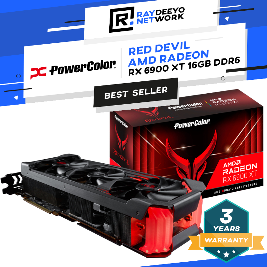 PowerColor Red Devil AMD Radeon RX 6900 XT Gaming Graphics Card with ...