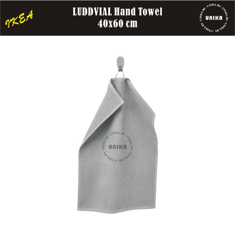 IKEA - LUDDVIAL Hand Towel / Tuala Tangan, Grey (40x60cm) | Shopee Malaysia