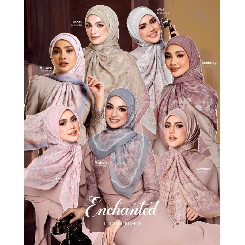 Tudung Ruffle SAMPUL RAYA / ENCHANTED/ AARIA PLAIN / TAHZEEB /QALBY ...