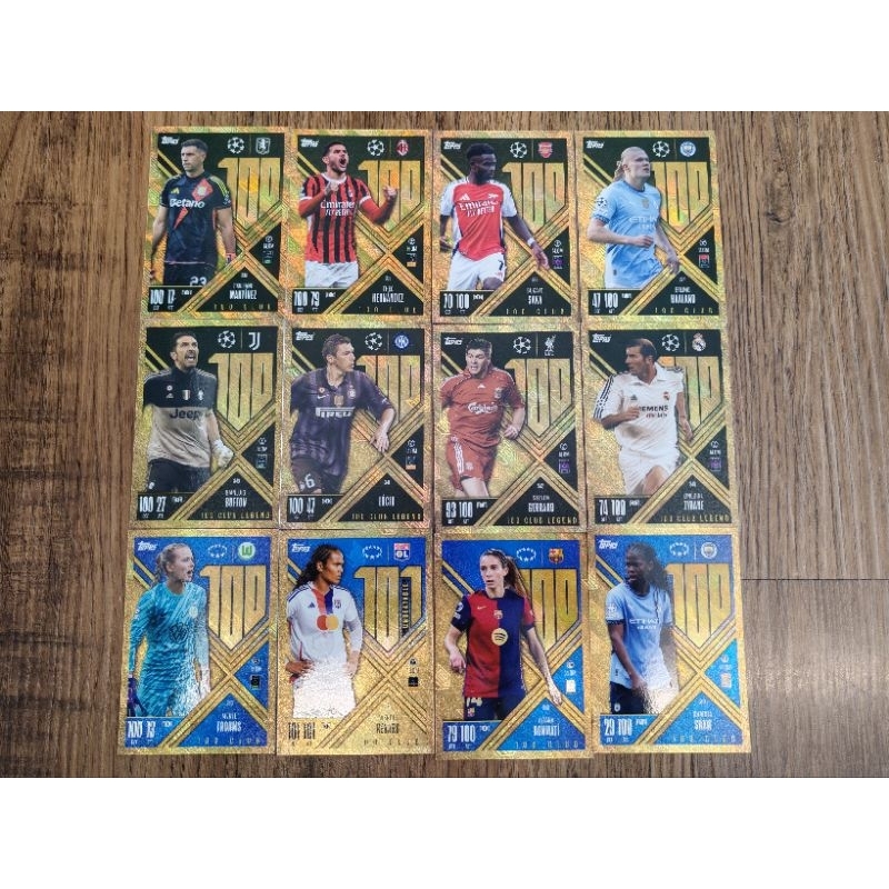 Topps Match Attax Extra UCL 2024/25 100 Club Cards (Haaland, Yamal, Gerrard, Messi & etc ...