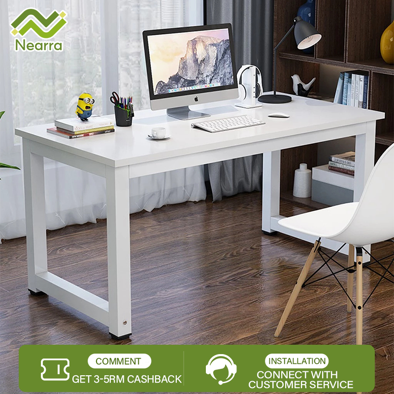 Nearra Office Table 140CM kayu tebal & berat & kukuh /computer table ...