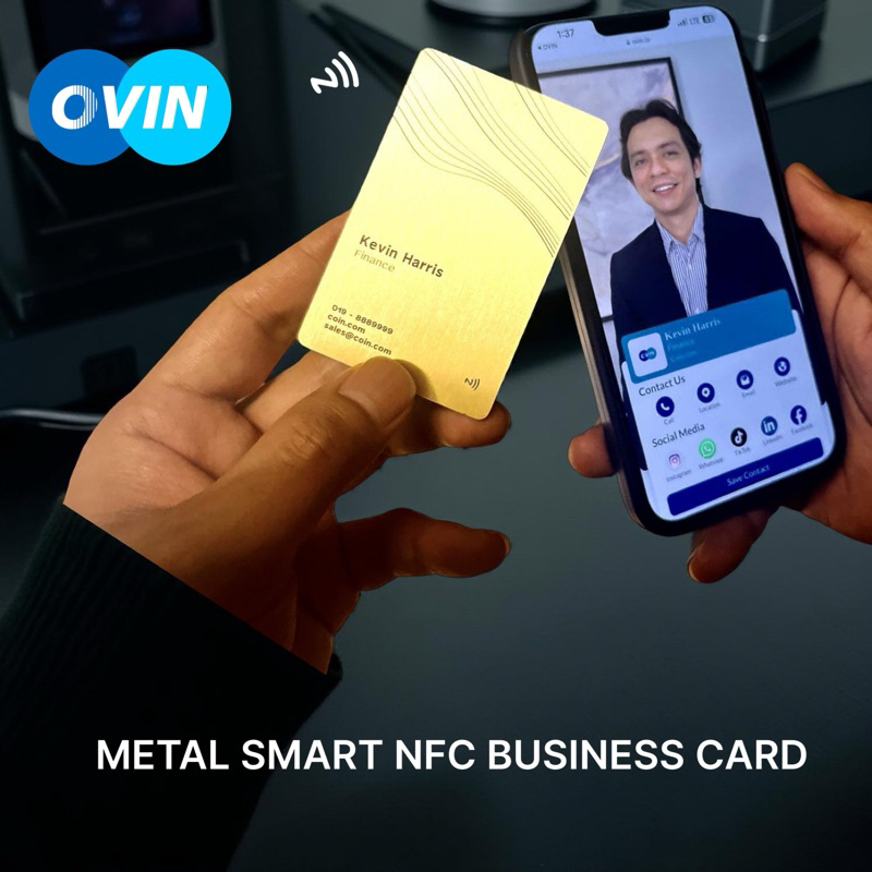 Ovin Vertica Smart Business Card NFC (Metal) | Shopee Malaysia