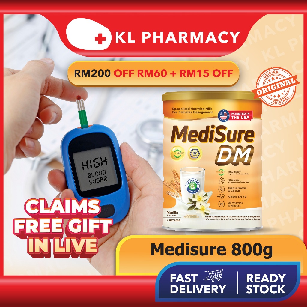 [PHARMACY STOCK!][ORIGINAL! ][BUY 3 FREE 1] Medisure DM 800g | Diabetes ...