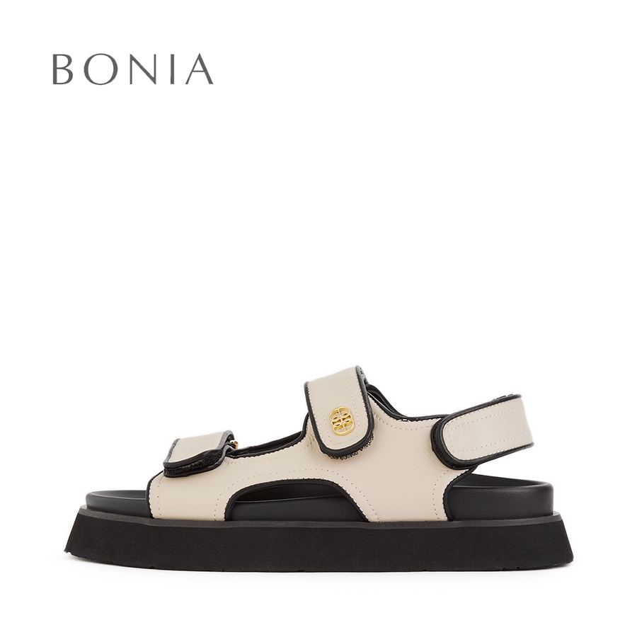 Bonia Beige Altezza Flat Sandals | Kasut Sandal | Shopee Malaysia