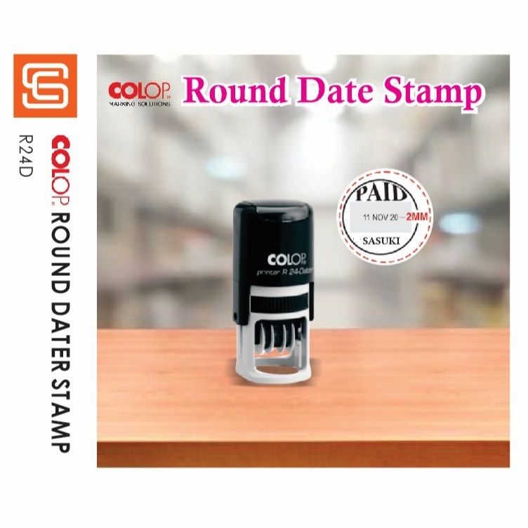 COLOP R24D ROUND DATER STAMP (YEAR 2021 TO YEAR 2032) | Shopee Malaysia