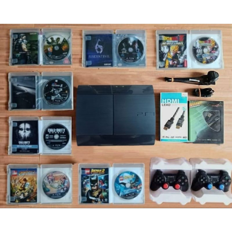 (500GB) PS3 Super Slim Original Set / 7CD Games Can Choose / Just Can ...
