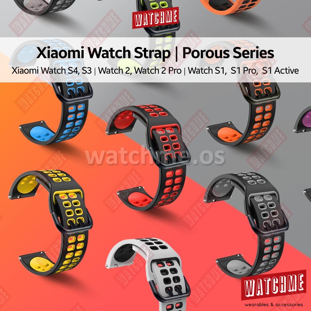 Xiaomi Watch Strap, Porous Series 22mm, Black Metal Buckle (for mi ...