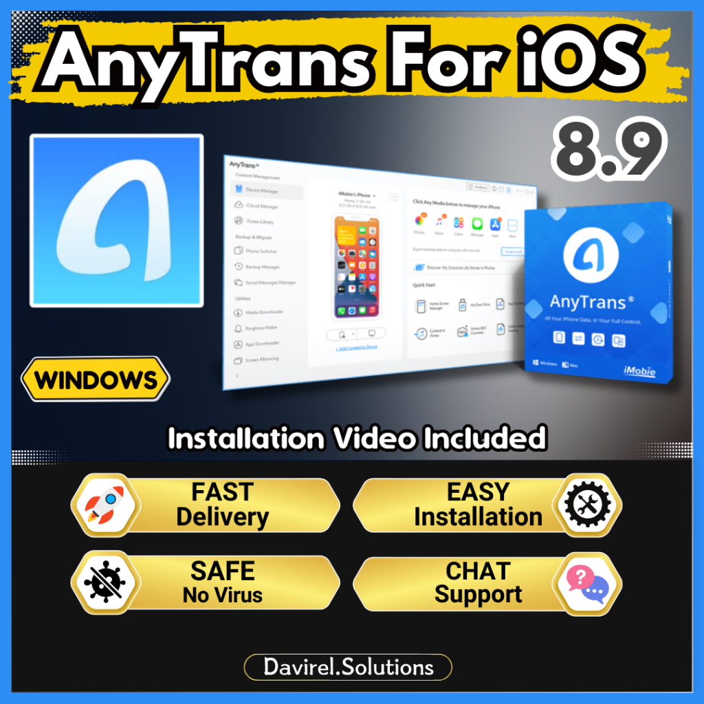 AnyTrans for IOS_8.9🔥Windows 64bits | Shopee Malaysia