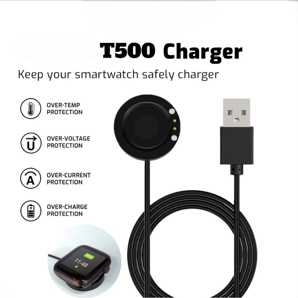 T500/T500+/T500+Pro/X16/T5s Charger Universal USB Charger Smart Watch ...