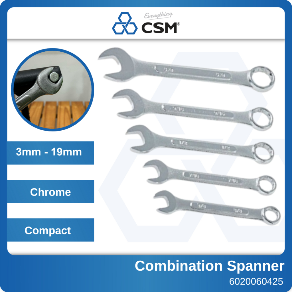 CHN Drop Forged Combination Spanner Open Ended & Ring Head Spanar 3MM ...